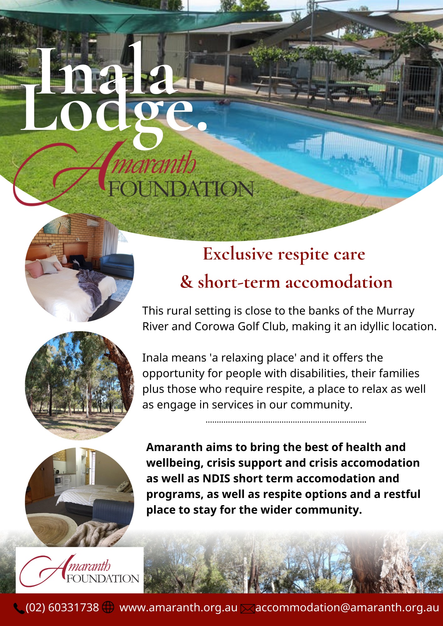 Accommodation - Amaranth Foundation